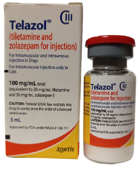 Телазол 100 мг telazol для загальної анестезії собак і кішок, 5 мл ...