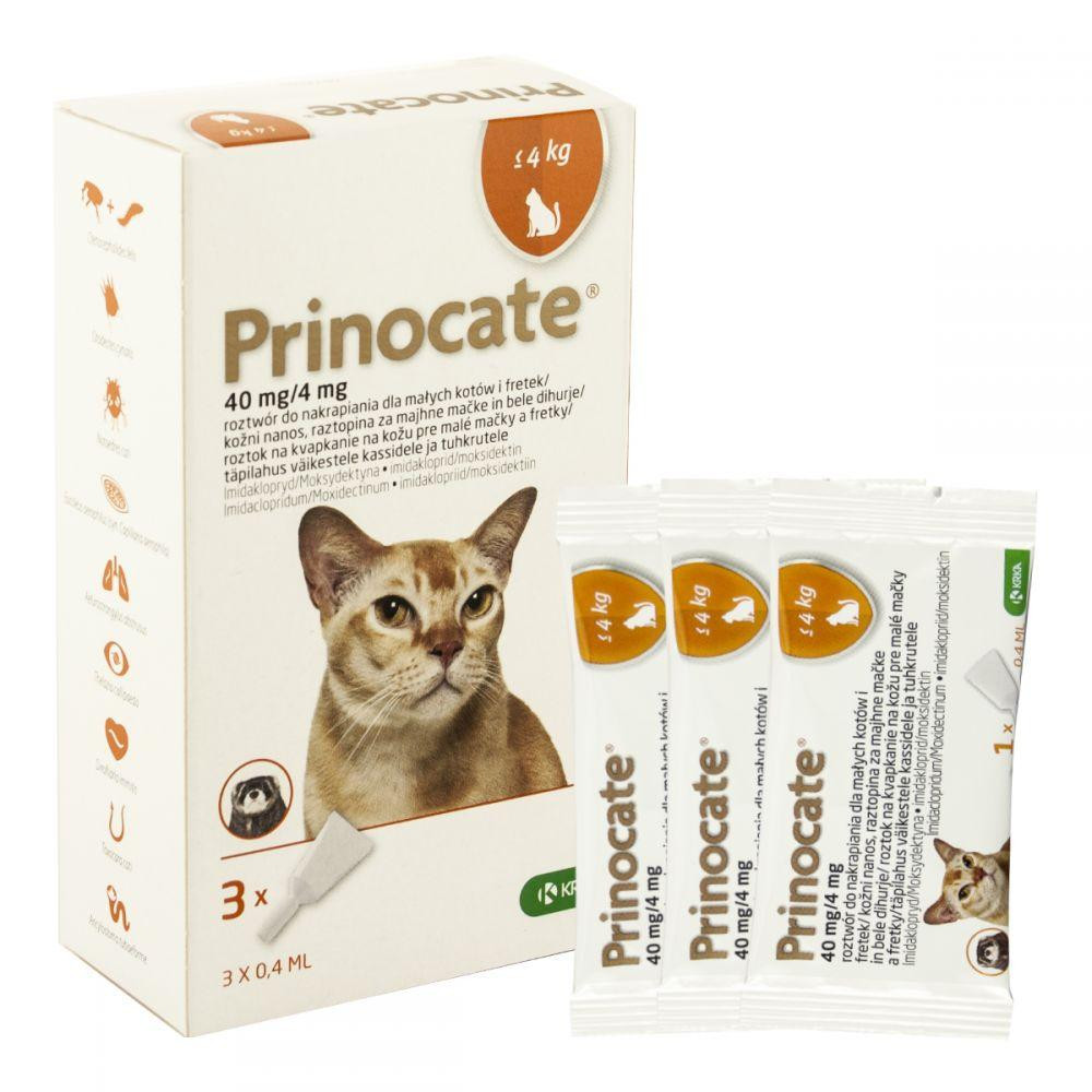 Прінокат Prinocate Small Cat краплі від бліх та кліщів для кішок вагою ...