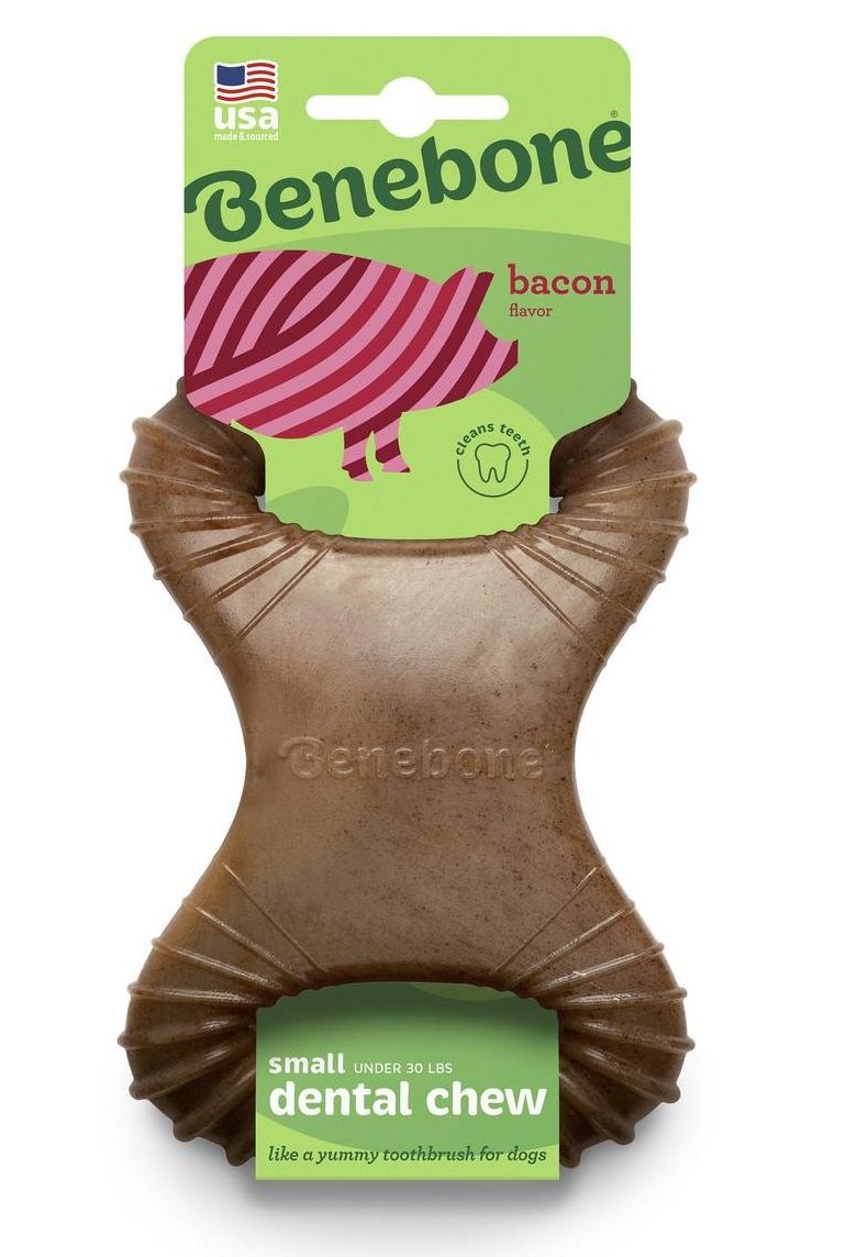 Жувальна іграшка Benebone Dental Chew Bacon Small зі смаком бекону для ...