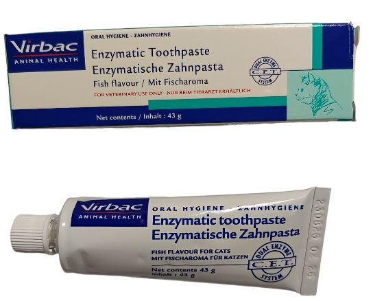 Ензиматик Вірбак Virbac Enzymatic Fish Flavoured Dental Cats Toothpaste ...